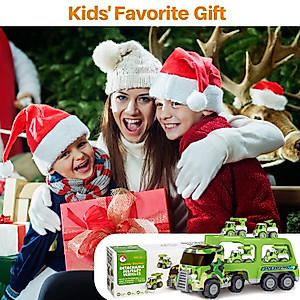 Rydohi Kids Toys Car for Boys : Toddler Truck Toys DIY Take Apart with Map Mat 5 in 1 Carrier Vehicle Construction Toys for Kids Age 3 4 5 6 7 Birthday Party for Kids Gifts