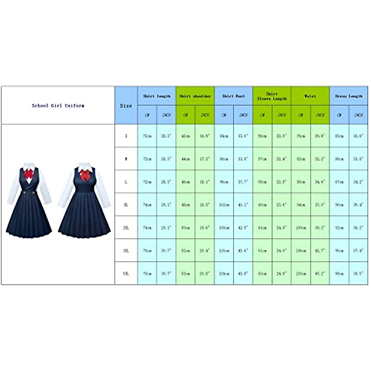 Classic Japanese School Girls Sailor Suit Dress Shirt Skirt JK Kawaii Anime Bunny Ears Cosplay Costumes Socks Bow Set Black XL