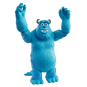 Pixar Sulley Figure True to Movie Scale Character Action Doll Highly Posable with Authentic Costumes for Storytelling, Collecting, Monsters, Inc. Toys for Kids Gift Ages 3 and Up