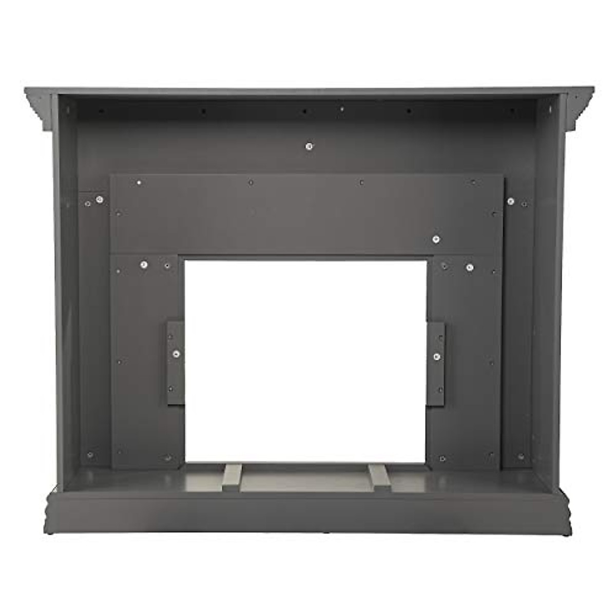 SEI Furniture Dakesbury Faux Stone Color Changing Electric Fireplace, Gray