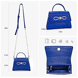 Milan Chiva Mini Top Handle Crossbody Bag Mini Crocodile Purse Trendy Clutch Handbag Shoulder Satchel for Women