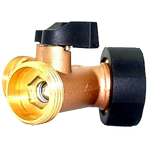Heisey Garden Hose Splitter Heavy-Duty 2 Way Solid Brass Y Valve Female Connector