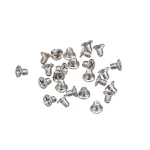 uxcell M1.4 x 2mm Phillips Screw Fastener Silver Tone for Laptop PC TV Fan Switch 150pcs