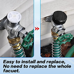 Langina Vacuum Breaker Replacement Kit, ASSE 1019-A Vacuum Breaker Repair Kit, Anti Siphon Valve Repair Kit, Outdoor Faucet repair kit(Black) with 1PCS 3/4" Outdoor Faucet Cap(Black)