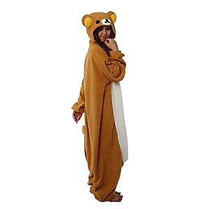SAZAC San-X Licensed Rilakkuma Kigurumi - Onesie Jumpsuit Halloween Costume (X-Large)