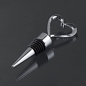Yardwe Vacuum Wine Stopper Vacuum Sealer Stopper for Wine Heart-shaped Bottle Stopper Vacuum Stoppers Cork Wine Corks Zinc Alloy Stainless Steel Cork Zinc Alloy Wine Stoper