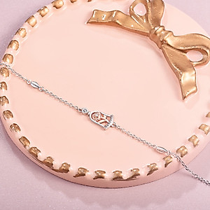 JXJL Friendship Bracelets for Women - 925 Sterling Silver Rose Flower Bracelet Jewelry Birthday Xmas Gifts for Wife Mom Daughter (6)