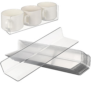 Yardwe 20pcs Partition Plate Kitchen Cabinet Shelves Cabinet Shelf Rack Magnetic Shelves T Shape Shelf Divider Clear Acrylic Shelf Dividers Supermarket Shelf Divider Plastic Shelf Divider