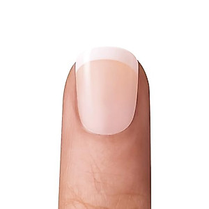 KISS Salon Acrylic, Press-On Nails, Nail glue included, Crush Hour', French, Petite Size, Squoval Shape, Includes 28 Nails, 2g Glue, 1 Manicure Stick, 1 Mini File