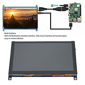 EBTOOLS 5 Inch Mini HDMI Monitor, Small IPS Touchscreen Monitor for RPi ...