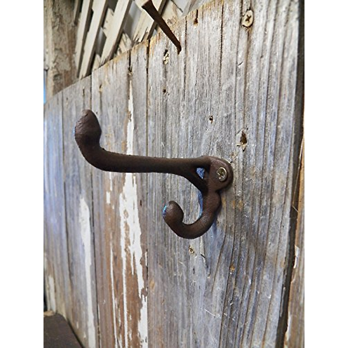 Coat Hat Hooks Cast Iron Lot Set of 12 Double Hook 3.25" Antique Vintage Style