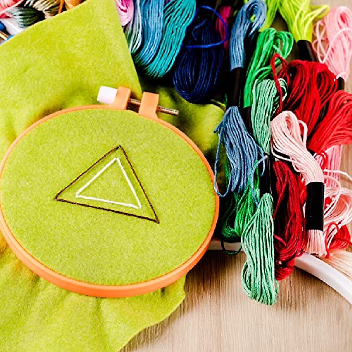 Mr. Pen- Embroidery Floss, 50 Skeins, Rainbow Colors Embroidery Thread with 5 Needles, Cross Stitch Thread, Friendship Bracelet String, Thread for Bracelet Making, Craft String, Strings for Bracelets