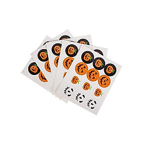 120 pcs Halloween Sealing Sticker Ghost Pumpkin Stickers Adhesive Label Stickers Round Sealing Decals Candy Bag Gifts Wrapping Stickers Packaging Envelope Seals
