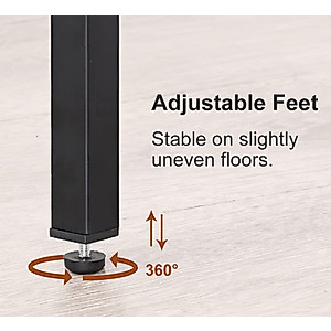 RokiaTek Bar Table Pub Dining Height Table Small Kitchen Table 23.6”L x 23.6”W x 36.4”H Industrial for Living Room Study, Steel Frame and MDF Table Top, Rustic Brown and Black