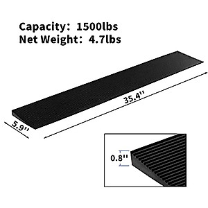 CINNYE 0.8'' Rise Solid Rubber Wheelchair Ramp,Threshold Ramp Used for Thresholds,Doorways and Bathroom (High:0.8 Inch(Pack of 1))