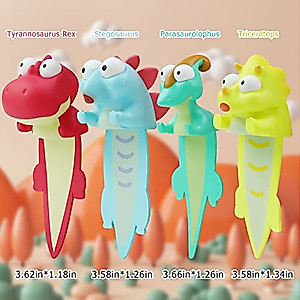 3D Bookmarks, Funny Dinosaur Bookmarks,Cartoon Animal Bookmarks, Book Marks for Kid, Students and Reading Lovers(Tyrannosaurus rex)