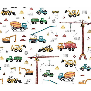 Stesha Party Heavy Duty Construction Gift Wrap Paper - Folded Flat 30 x 20 Inch (3 Sheets)