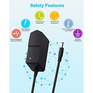 Aclorol 9V DC Power Supply Adapter for Casio Zoom Guitar Multi Effects Pedal Keyboard AD-5 AD-5MU AD-5MR WK-110 WK-200 LK-100 LK-220 AC/DC 9V Guitar Pedal Power Supply Charger, Center Negative