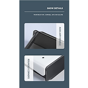 ELJIF Under Desk Drawer, Office Organizer, Storage Cabinet, Self-adhesive Organizer Box, Slide-out Cabinet, Desk Caddy Single Medium (White)