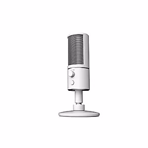 Razer seiren x USB Streaming Microphone Professional Grade builtin Shock Mount supercardiod Pickup Pattern Anodized Aluminum Mercury White renewed