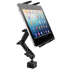 ARKON Mounts Heavy-Duty Slim-Grip Tablet Headrest Mount | Universal Tablet Holder | Adjustable Multi-Angle Arm | Compatible with iPad, Mini, Pro, Galaxy Tab, Kindle, and more