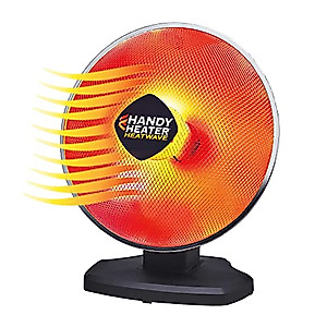 Ontel Handy Heater Heatwave Parabolic Space Heater with Ceramic Heating Technology