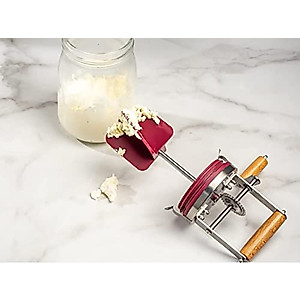 1.5L Hand Crank Butter Churner- Manual Butter Churner- Wooden handle shakes stainless steel gear Manual Butter Maker,butter churner hand crank mason jar.Baking of top gadgets butter maker