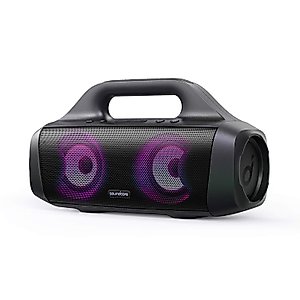 Anker Soundcore Select Pro, Outdoor Bluetooth Speaker with BassUp Technology, IPX7 Waterproof, 16H Playtime, App, LED Lights, Built-in Handle, Portable Bluetooth Speaker for Outdoors, Camping