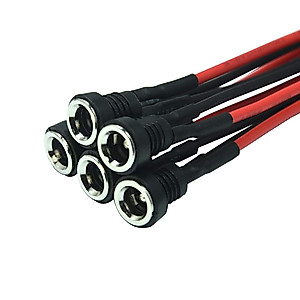 5Pcs 5.5mm x 2.1mm DC Power Supply Jack Socket Female Panel Mount Connection,dc-022B dc Jack with Wires