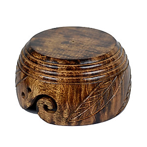 Unique Arts Yarn Storage Bowl Handmade - Large Yarn for Knitting Crocheting Handcrafted - Heavy Duty Natural Ball Bowl 5 x 5 x 7"