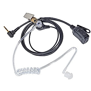 HYS Walkie Talkie Earpiece with Mic/PTT, Acoustic Tube Headset, Surveillance Radio Earpiece for Law Enforcement, for Motorola 2.5mm T200TP T260 T100TP T402 T460 T465 T600 T605 T800 Talkabout Radio