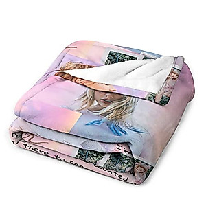 Love Pop Singers Music Album Cover Throw Blanket Warm Blanket in Winter Fleece Bedding Birthday Christmas Travel Gift King Size Blankets for Bed Best Gifts for Fans Bedroom 40"x50"