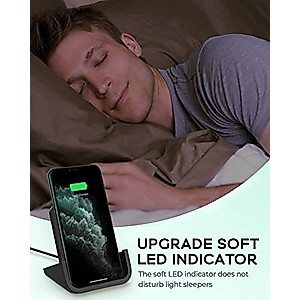 Wireless Charger YUWISS Wireless Charging Stand Cordless Charger 10/7.5/5W Compatible with iPhone 14 13 12/12 /11Pro Max/XR/XS Max/XS/X/8/8Plus Galaxy S22/S21/S9/S9+/S8/S8+ Note