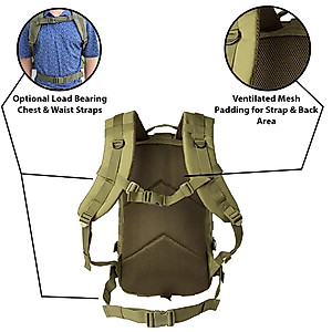 Exos Bravo Tactical Assault Backpack Rucksack (Olive Drab)