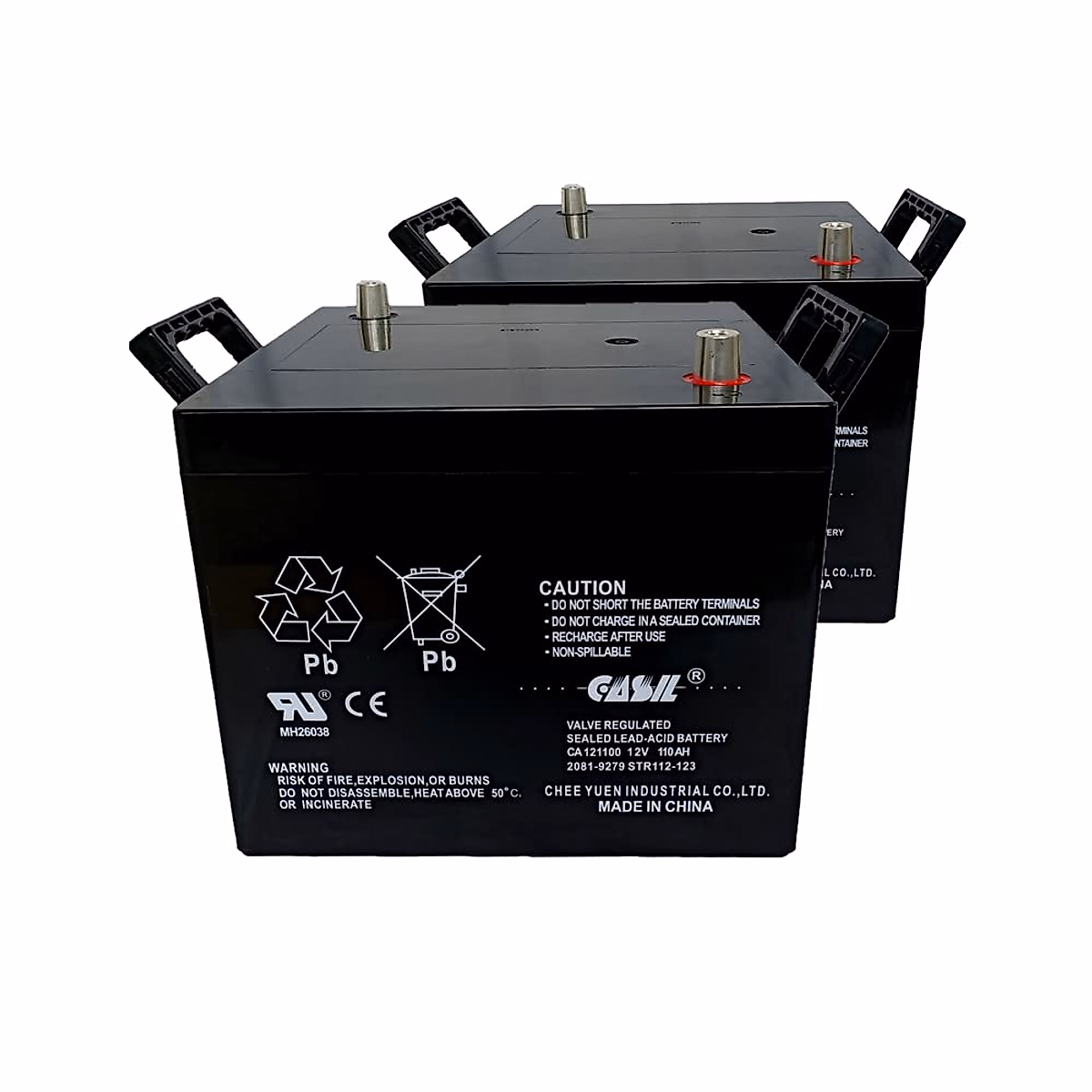 Casil Simplex 2081-9279 Fire Panel Battery 12V 110AH, Fire Alarm Control Panel Battery and Solar Panel Battery - Durable Fire Alarm Panel Battery for Efficient Power Supply CA121100