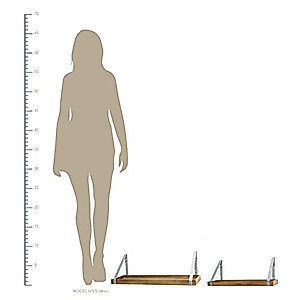 Stratton Home Decor Wood & Metal (Set of 2) Shelves, 20.08 W X 7.28 D X 7.87 H, Wood, Galvanized