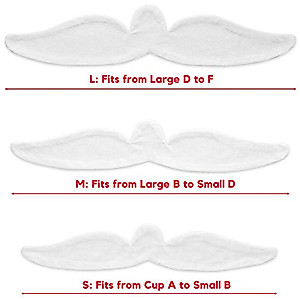 Brushed Cotton on Both Sides - Bra Liners for Sweating Rash Boob Sweat Liner Cotton Pads – 3PCS White