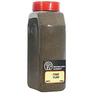 Make Your Day Bundle, Woodland Scenics Fine Turf Bundle, T1341 Soil, T1342 Earth, and T1346 Weeds Blend (Pack of 3) - Includes Pack of MYD Paintbrushes