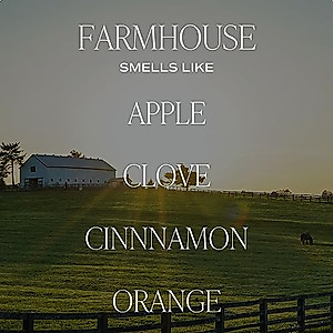 Sweet Water Decor Farmhouse Candle | Autumn, Cinnamon, and Nutmeg, Fall Scented Soy Candles for Home | 12oz Stone Jar, 60+ Hour Burn Time, Made in the USA