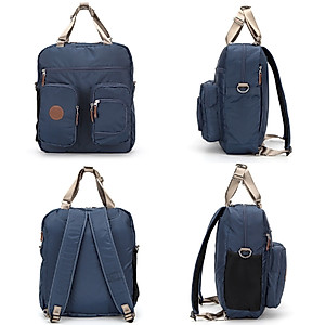 Baby Diaper Bags Backpack Designer for Dads Mom Twins Multi-function Large Tote (Dark Navy)