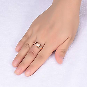 Minicremation Cremation Urn Ring for Ashes for Women Stainless Steel Heart Finger Ring Waterproof Memorial Keepsake Cremation Ring Holds Loved Ones Ashes