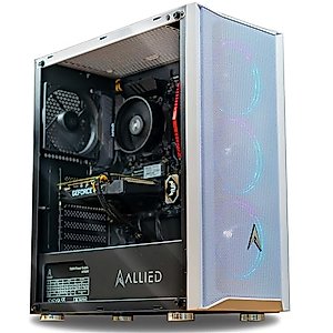 Allied Gaming Stinger Desktop PC: AMD Ryzen 5 1600AF, GeForce GTX 1050 Ti 4GB, 8GB DDR4 3200MHz, 240GB SSD, B450M Motherboard, 550 Watt Power Supply, ARGB Fans, WiFi Ready