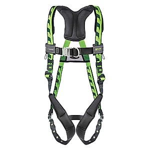 F Body Harness, Grn, Unvrsl, STL, TongueBukl