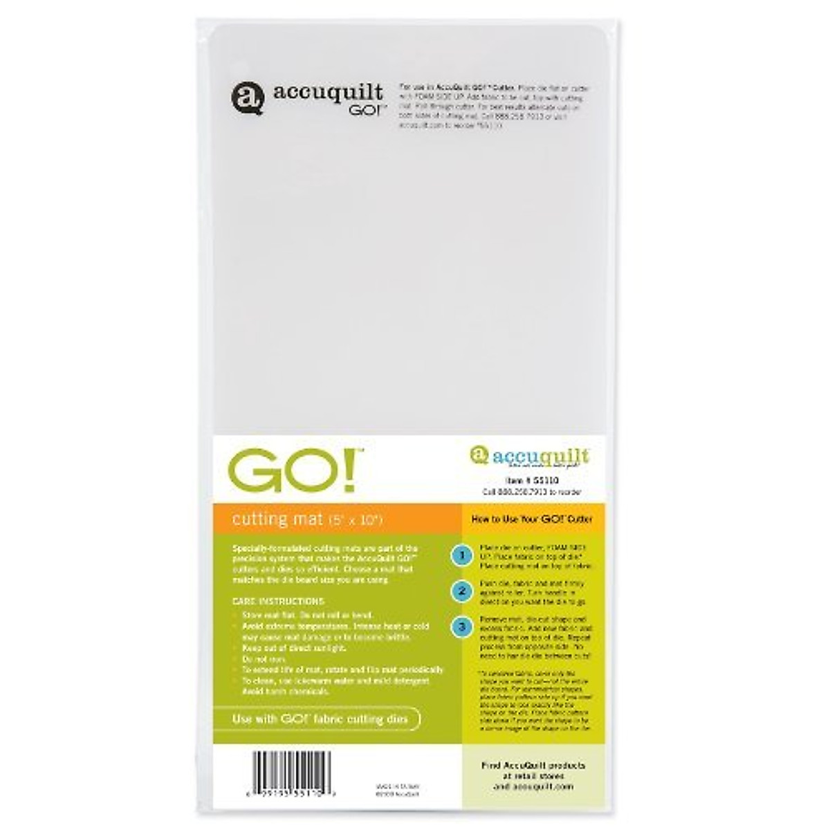 AccuQuilt GO! Cutting Mat; 5-inch-by-10-inch by AccuQuilt