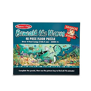 Melissa & Doug Search and Find Beneath the Waves Floor Puzzle (48 pcs, over 4 feet long) - FSC Certified