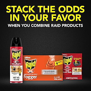 S C JOHNSON WAX 74251 Raid Fogger, 4-Pack, 1.5-Ounce
