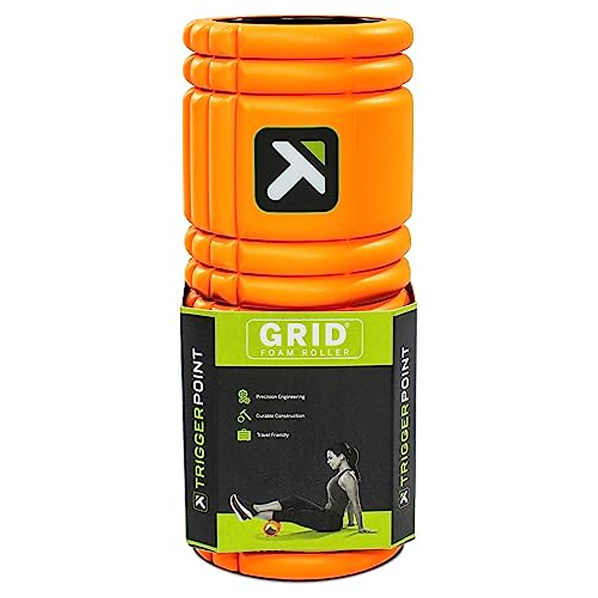 TriggerPoint GRID Foam Roller with Free Online Instructional Videos, Original (13-inch), Orange
