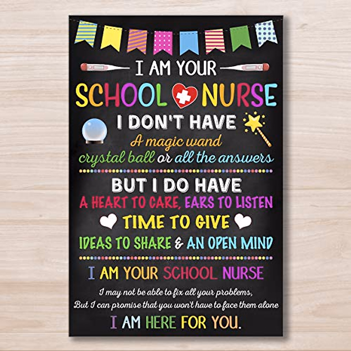 LUPPLE Posters AprilLove I am Your School Nurse I Don't Have A Magic Wand Sign, School Nurse Office Poster, School Health Office, Health Clinic Print, Chalkboard Sign
