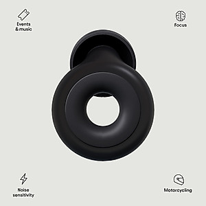 Loop Experience Plus Earplugs - High Fidelity Hearing Protection for Musicians, DJs, Festivals, Concerts and Nightlife – 18dB & NRR 7 Noise Reduction Ear Plugs – Extra Accessories Incl - Black