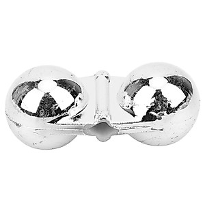 VGEBY 40Pcs ABS Double Rattle, Catfish Rattles Beads Portable Sea Fishing Attractor Bell Beads Accessory for Luring Fish(Silver) Fish Bait bait